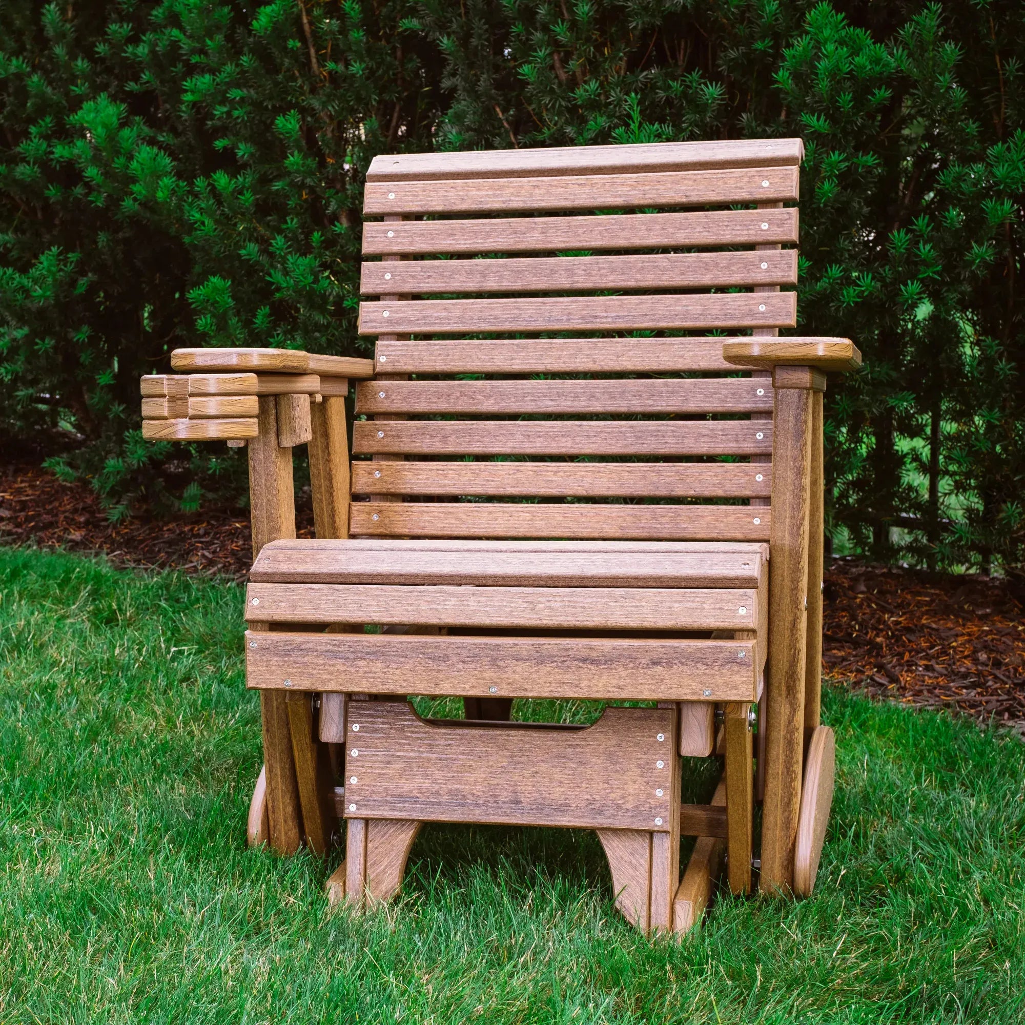 LuxCraft Rollback Poly Lumber One Adult Glider Chair – Amish Lane