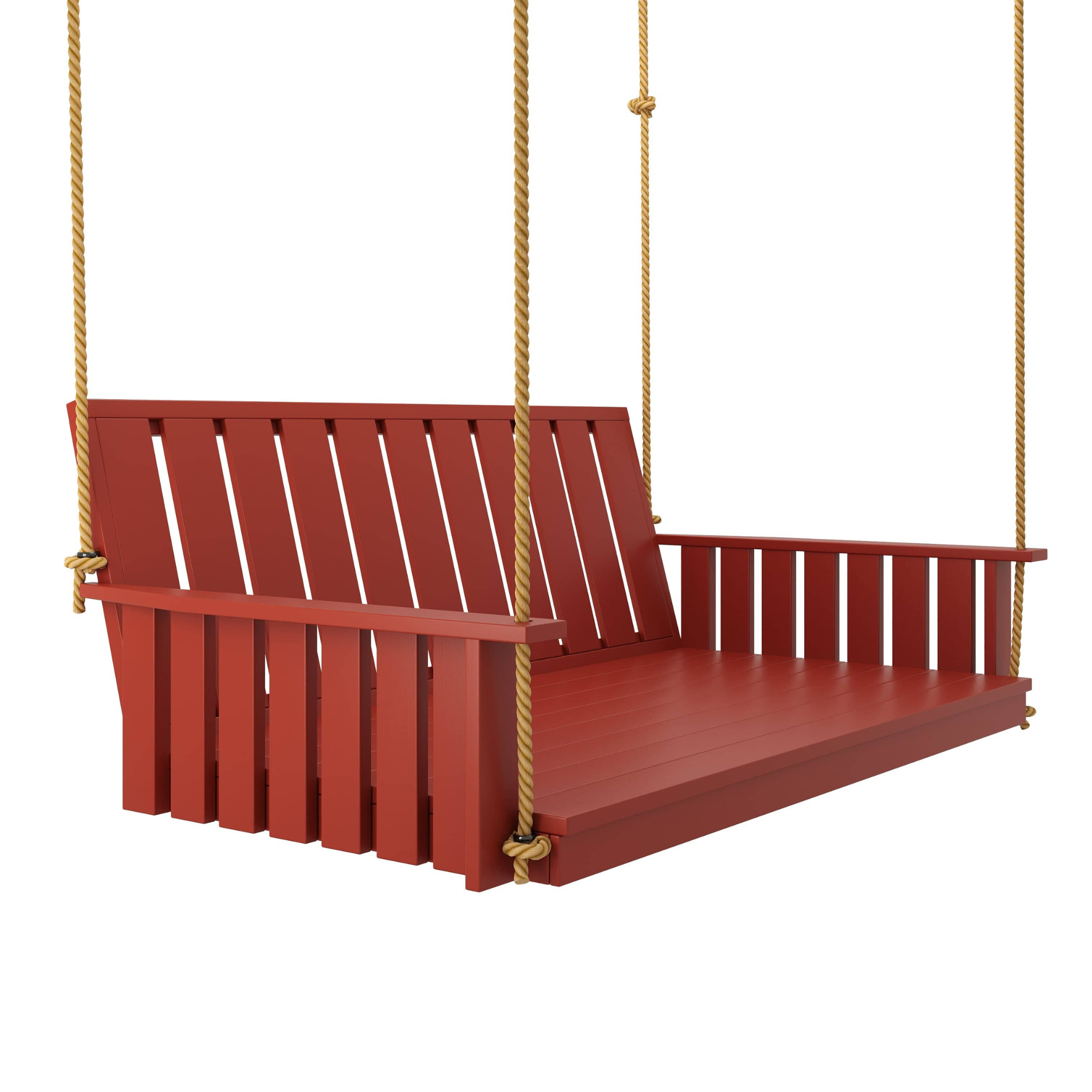 Keystone Amish Co. Twin The Weston Porch Swing Bed, Tractor Red Paint ...