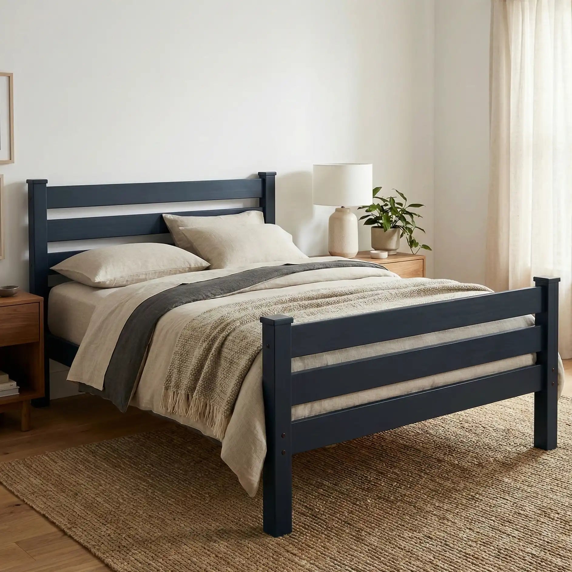 Versaloft Homestead Amish Made Bed Frame With Headboard and Footboard ...