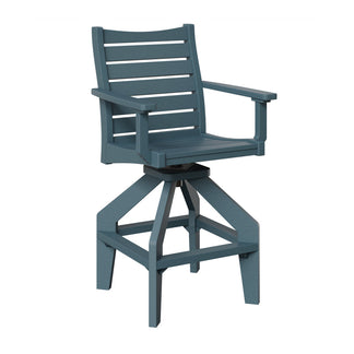 Berlin Gardens Bristol Outdoor Poly Lumber Swivel Bar Chair – Amish Lane
