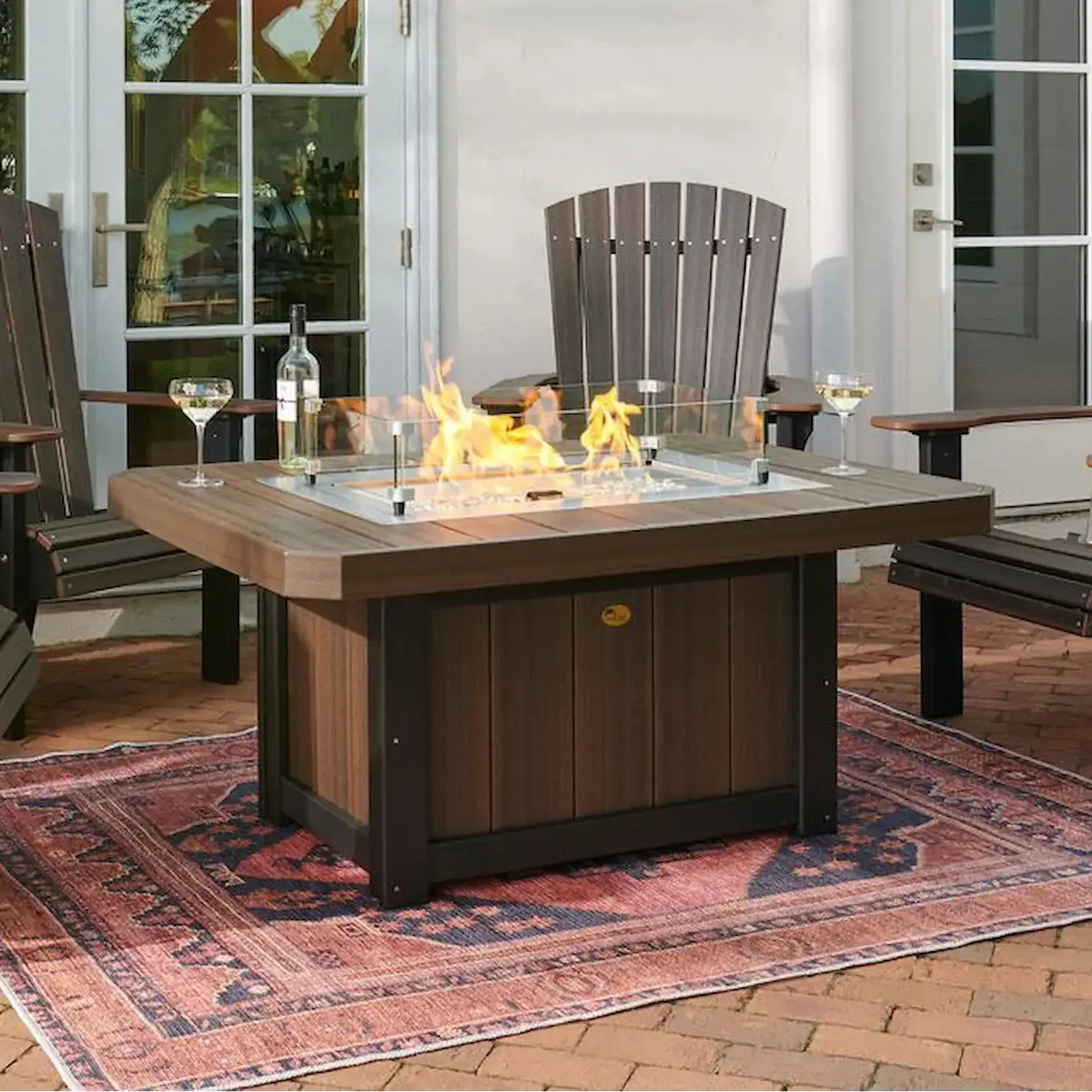 Luxcraft Lumin Poly Lumber Rectangular Gas Fire Pit – Amish Lane